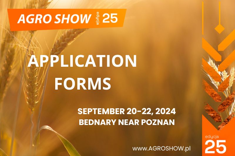 Application forms for exhibition - AGRO SHOW