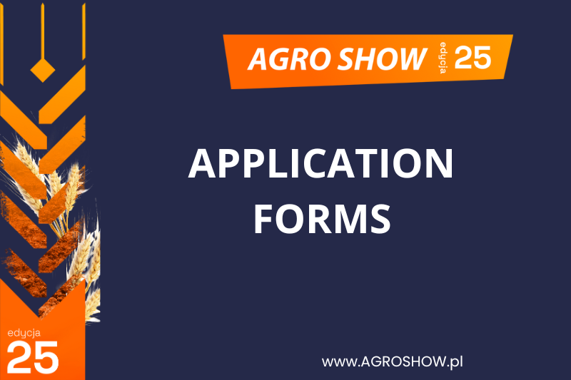 Application forms - AGRO SHOW